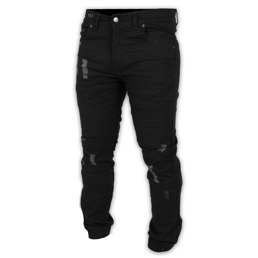 Shark Ripped Cuffed Pants [Pin Tuck] – Shark Leathers